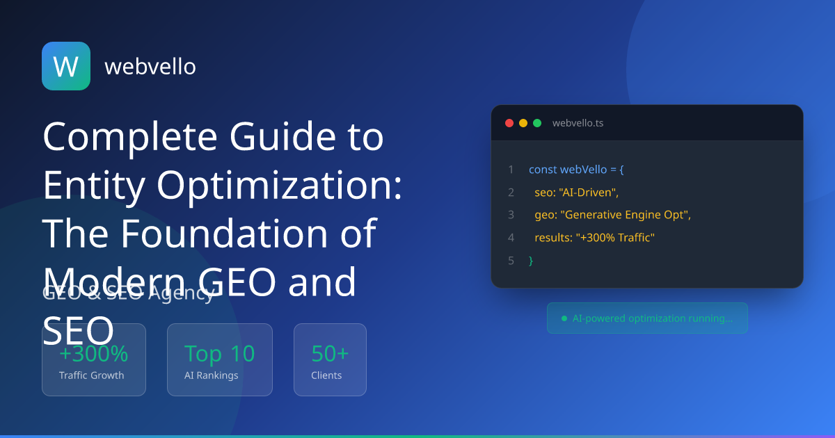 Complete Guide to Entity Optimization: The Foundation of Modern GEO and ...
